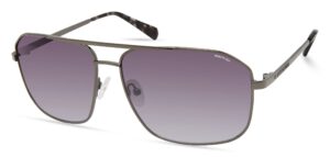 kenneth cole new york men's navigator sunglasses, matte gunmetal/gradient smoke, 62mm