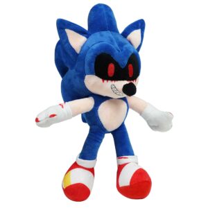 sh toys 14.6 inch evil dark sonic.exe plush toy, blood dark sonic stuffed plush doll, gift for kid adult and game sonic fans (sonic exe)