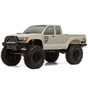 axial rc truck 1/10 scx10 iii base camp 4wd rock crawler brushed rtr (batteries and charger not included), grey, axi03027t3