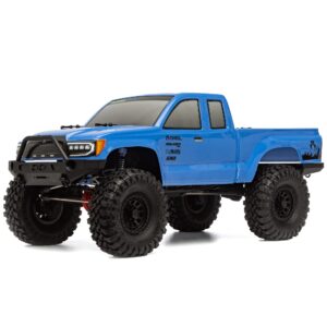 axial rc truck 1/10 scx10 iii base camp 4wd rock crawler brushed rtr (batteries and charger not included), blue, axi03027t1