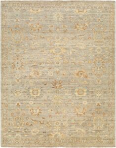 hauteloom afia wool living room, bedroom area rug - traditional - tan, darkblue, lightblue - 8' x 10'