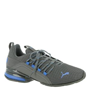 puma mens axelion cross trainer, spark wide castlerock-palace blue, 10.5