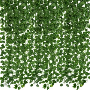 jpsor 36pcs 259ft artificial ivy garland fake vines leaf garland artificial greenery garland fake hanging plants for home bedroom wedding decoration jungle theme party supplies