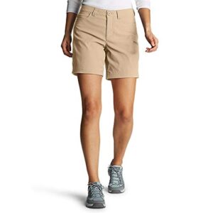 eddie bauer women's rainier shorts, light khaki, 12, hiking shorts