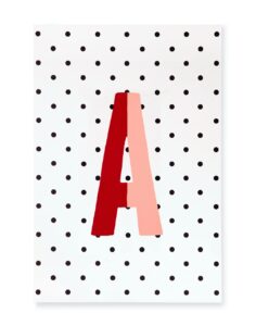 kate spade new york initial notepad, paper pad with 100 blank sheets, 7" x 4.75" small writing pad for desktop notes, a (pink)