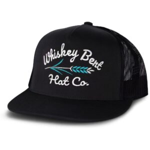 whiskey bent hat co. troubador adjustable hat (black)