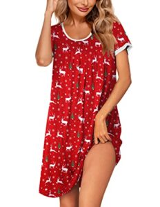 ekouaer womens nightgowns oversized nightshirts women night shirts sleep gowns sleepwear christmas s