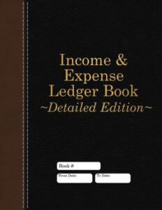 income & expense ledger book - detailed edition: detailed daily accounting & bookkeeping ledger. perfect for small business or personal finance debit ... tracking organizer. 115 pages - 8.5” x 11”