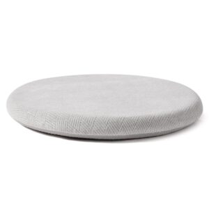 round memory foam chair cushion circle bar stool pad detachable chair seat cushion with removable cover and rubber back anti slip kitchen dining chair pad 15 inches grey