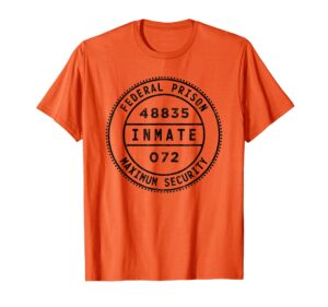 prison inmate - halloween costume federal penitentiary jail t-shirt