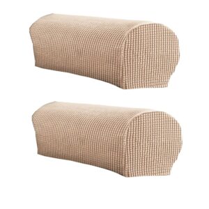 lingxiya soft stretch plush armrest covers,spandex armrest covers for chairs/sofas, couch arm covers, furniture protector armchair slipcovers for recliner, set of 2