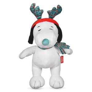 peanuts for pets comics 9" holiday snoopy reindeer squeaky dog toy | medium snoopy christmas snoopy dog toy | snoopy stuffed animal officially licensed pet product from comics (ff23517)