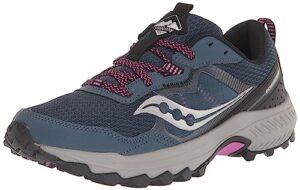 saucony women's excursion tr16 sneaker, navy/razzle, 8