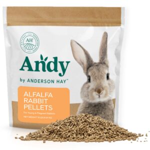 andy alfalfa hay pellets, premium bunny food for rabbits, alfalfa pellets for pregnant bunnies, young rabbit food, rich in calcium and protein,10 lbs bag