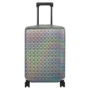 explore land travel luggage cover suitcase protector fits 18-22 inch luggage (reflective metallic, s)