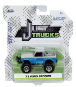 jada just trucks '73 ford bronco, wave 29 (1:64 scale) blue/gray