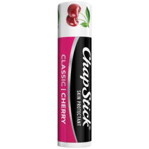 chapstick classic cherry lip balm – fruity & sweet lip moisturizer for dry lips, 0.15 oz