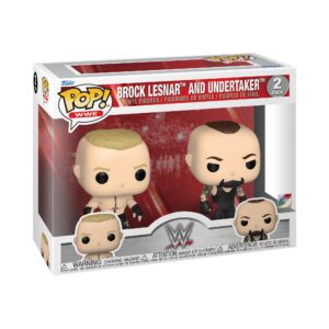 funko pop! wwe: brock lesnar and undertaker, 2-pack - collectable vinyl figure - gift idea - official merchandise - for kids & adults - sports fans - model figure for collectors and display