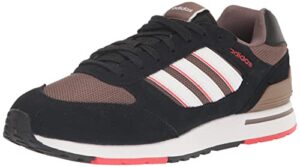 adidas men's run 80s sneaker, earth strata/white/bright red, 8.5