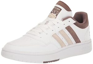 adidas originals men's hoops 3.0 sneaker, white/earth strata/wonder beige, 9