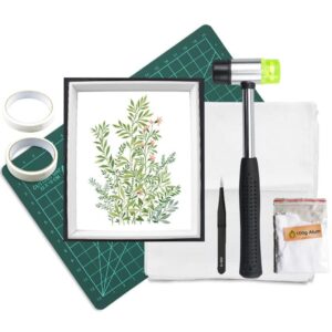 leaves dye kit natural plant dyeing tool kit for fabric cloth, all-in-1 kit for beginners, adults and kids