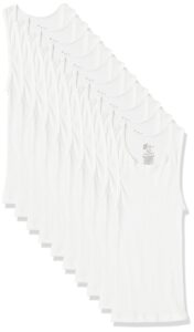 hanes boys' tank undershirt, ecosmart cotton shirt, multiple packs available, assorted, small