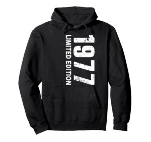 limited edition and 1977 pullover hoodie