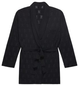 savage x, men's sheer x smoking jacket, black caviar, m