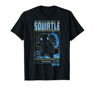 pokémon squirtle water type schematic t-shirt