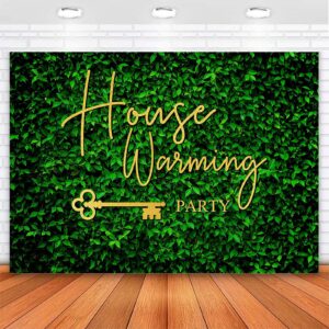 avezano housewarming backdrop green leaves background for new house party decorations house warming party decorations sweet home photography background photo booth props supplies (7x5ft)