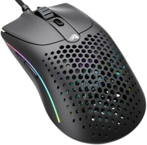 glorious gaming model o 2 wired gaming mouse - 59g ultralight, fps, 26,000 dpi, motion sync, 80m click rated switches, 6 programmable buttons, ambidextrous, rgb, ptfe feet - black