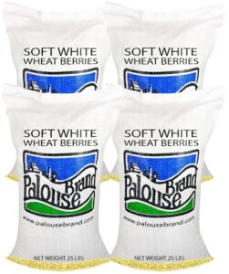 certified glyphosate residue free soft white wheat berries | 100 lbs | desiccant free | sproutable | non-gmo project verified | kosher