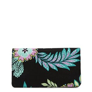 vera bradley women's cotton checkbook cover, island garden - recycled cotton, one size