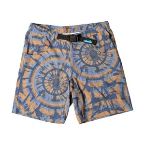 kavu chilli h20 short quick dry shorts with elastic waist and belt trunks - circle tie dye - l