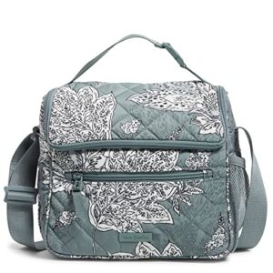 vera bradley women's performance twill crossbody lunch tote, tiger lily blue oar, one size