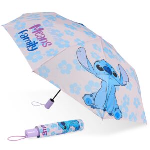 disney stitch umbrella for adults teens kids - folding telescopic umbrella lightweight travel school work stitch gifts