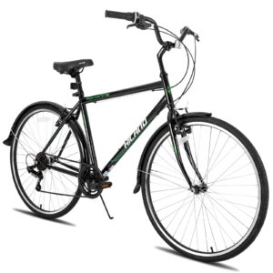 hh hiland 700c hybrid bike, step-through or step-over frame commuter city bike, 7 speeds cruiser bicycle for men women