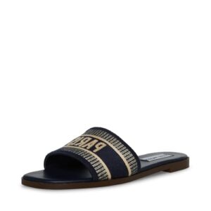 steve madden women's knox sandal, navy multi, 9