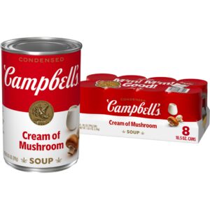 campbell's condensed cream of mushroom soup, 10.5 ounce cans (pack of 8)