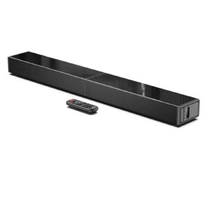 larksound 2.1 ch soundbar with built-in subwoofer, 31 inch sound bar for tv with bluetooth/hdmi arc/optical/aux/usb connections