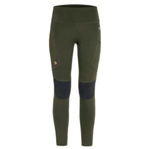 fjallraven abisko trekking tights hd - women's deep forest medium