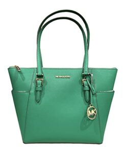 michael kors charlotte large top zip tote (palmetto green)