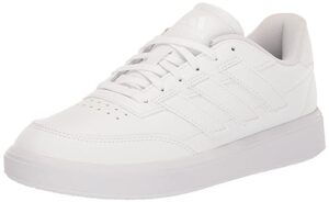 adidas men's courtblock sneaker, white/white/white, 10.5