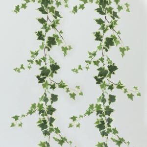 dallisten 3 strands odorless artificial ivy vines kit, 71" silk ivy garland with green leaves, fake hanging plants greenery decoration for bedroom, windows, walls, wedding, outdoor decor