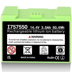 【upgrade】3.5ah 14.4v replace battery for irobot roomba i7 battery replacement + i7 14.4volt e/i series j7 j7+ 7150 7550 e5 e5152 e5154 e6 i3 i3+ i4 i4+ vacuum cleaner irobot i7 replacement battery