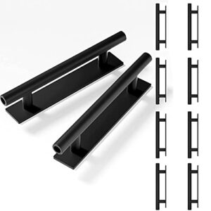 sunluyao 10 pack cabinet pulls matte black kitchen drawer pulls cabinet handles abs plastic door window wardrobe handle furniture handles (10)