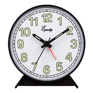 la crosse technology equity black battery-operated analog alarm clock (model 14077)