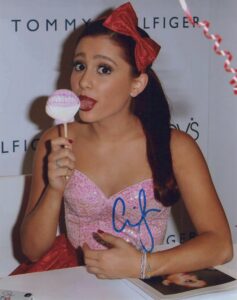 ariana grande signed 8x10 photo