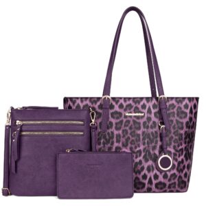 montana west purses and handbags for women 3pcs hand bags tote purse and wallet set shoulder satchel bag for women leopard print gifts mwc3-g055pp