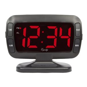 la crosse technology equity 30016 large 1.8 inch tilt led alarm clock